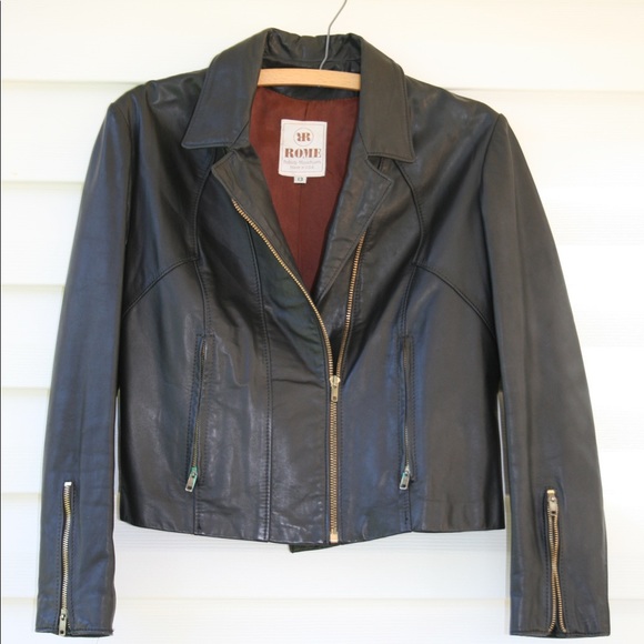 Rome | Jackets & Coats | Vintage Womens Rome Leather Jacket | Poshmark